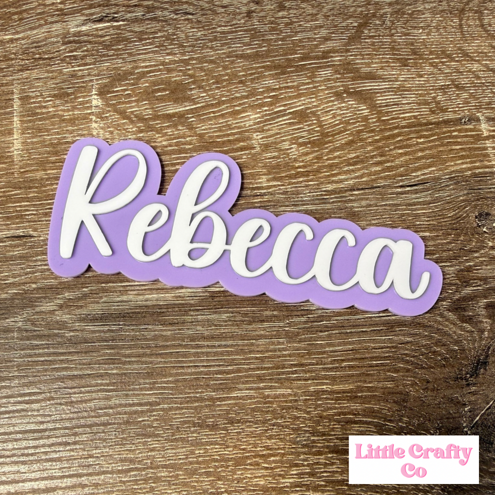 Custom Name Sign – Double Layer Acrylic – Daley Creations by Kass