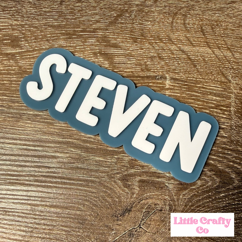 Custom Name Sign – Double Layer Acrylic – Daley Creations by Kass
